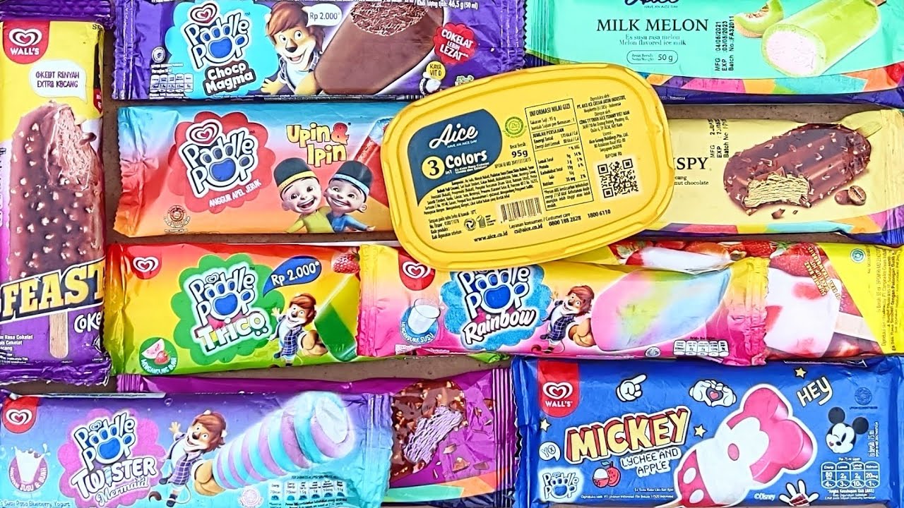 ES KRIM PADDLE POP BANYAK RASA, ES KRIM UPIN IPIN, ES KRIM TWISTER ...