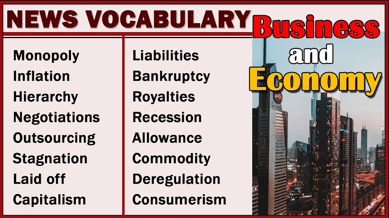 20 Advanced Vocabulary Form the Newspaper | Economy - YouTube