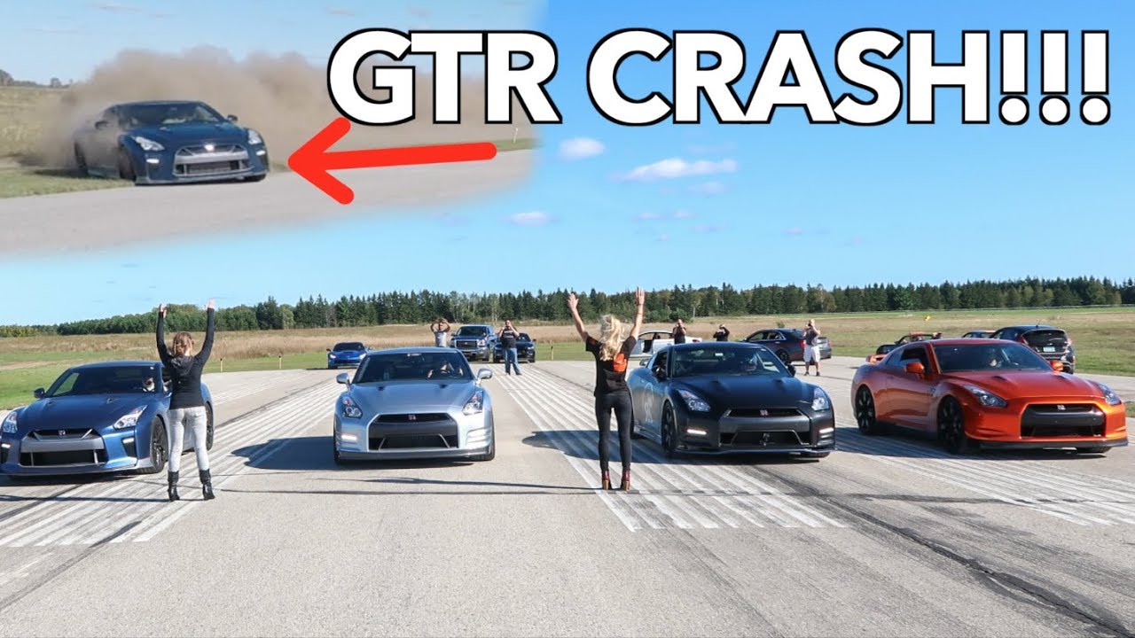 WORLDS GREATEST NISSAN GTR DRAG RACE **4000HP CRASH** - YouTube