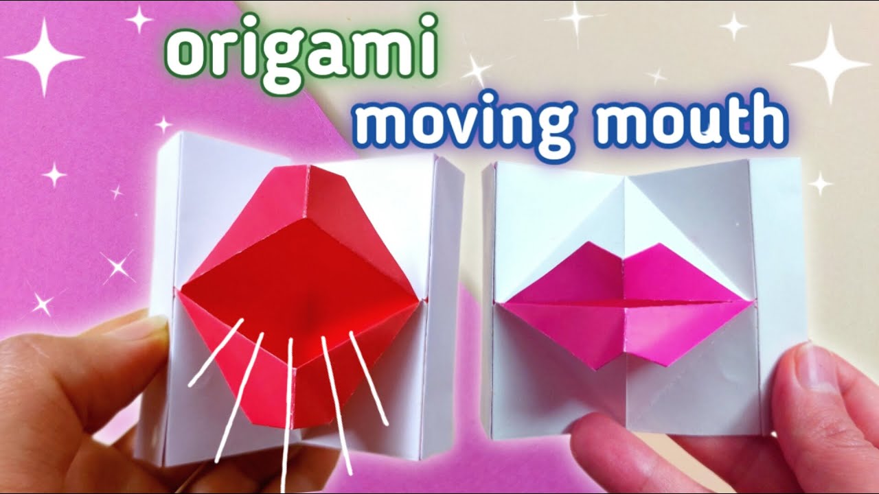 💯Origami moving mouth🫦/💥How to make an easy origami moving mouth👄 ...