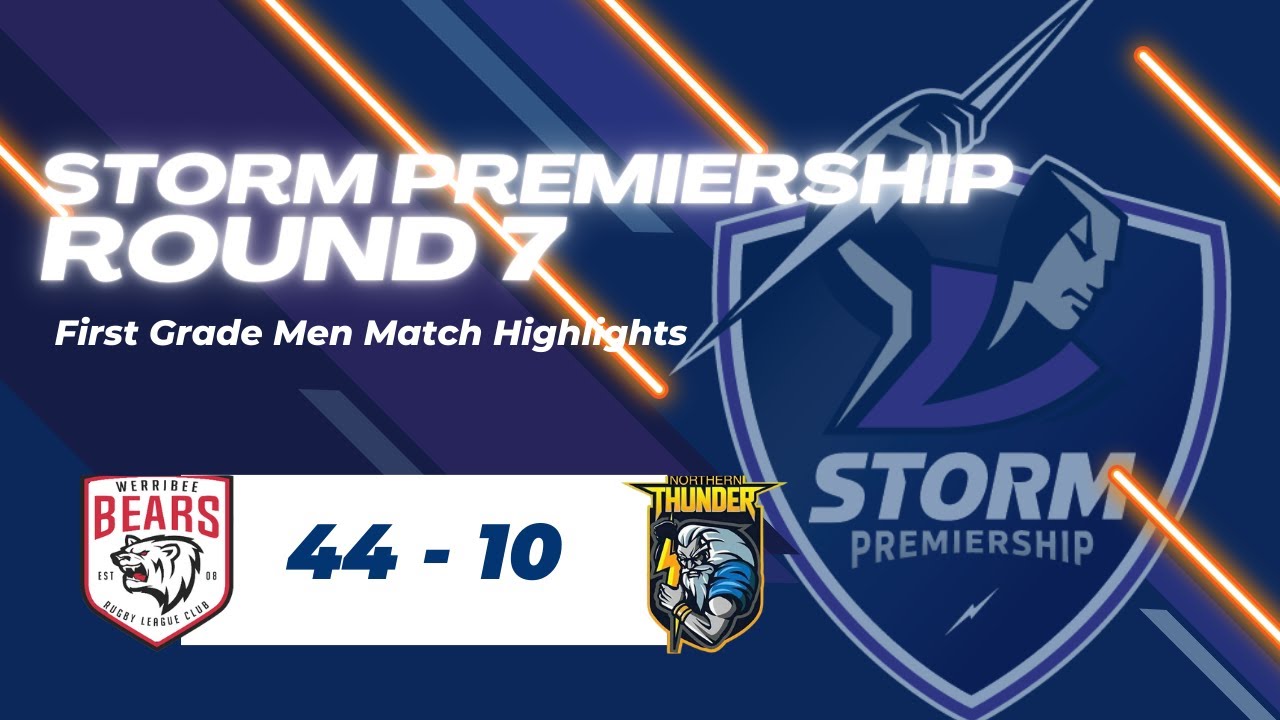 Werribee Bears vs Northern Thunder - Storm Premiership Round 7 Men's ...