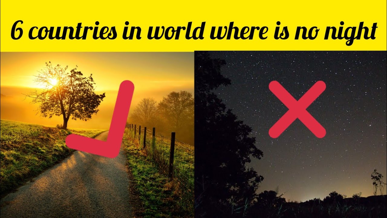 6 PLACES ON EARTH WHERE THE SUN NEVER SETS! only day - YouTube