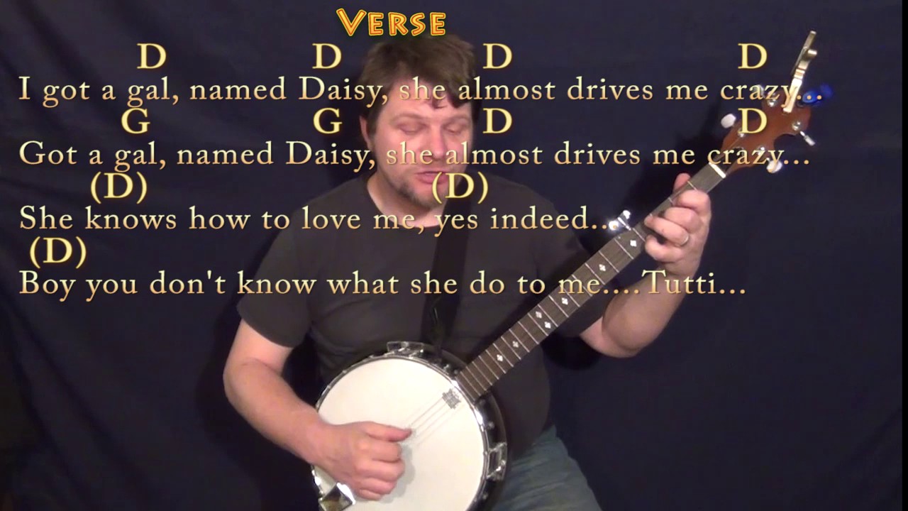 Tutti Frutti (Little Richard) Banjo Cover Lesson in D with Chords ...
