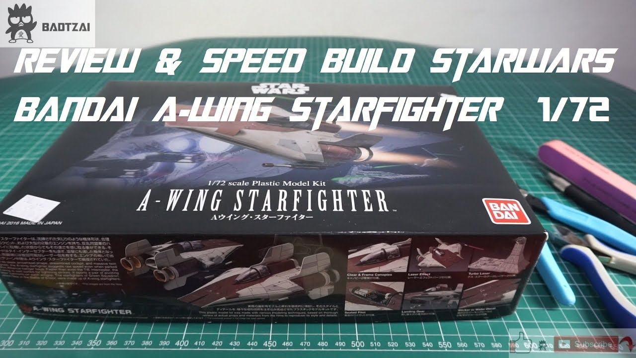 Review and Speed Build Bandai Star Wars A wing Starfighter 1/72 Scale ...