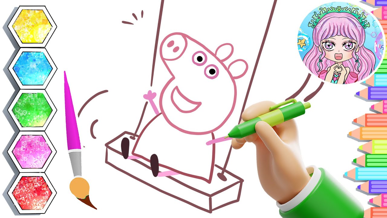How to draw Peppa Pig Step by Step | Peppa Pig Easy Drawing & Coloring ...