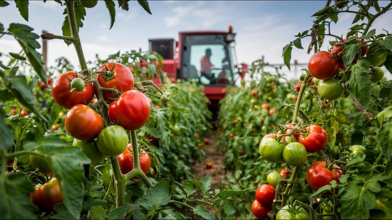 How American Farmers Harvest and Process Millions of Tons of Tomatoes ...