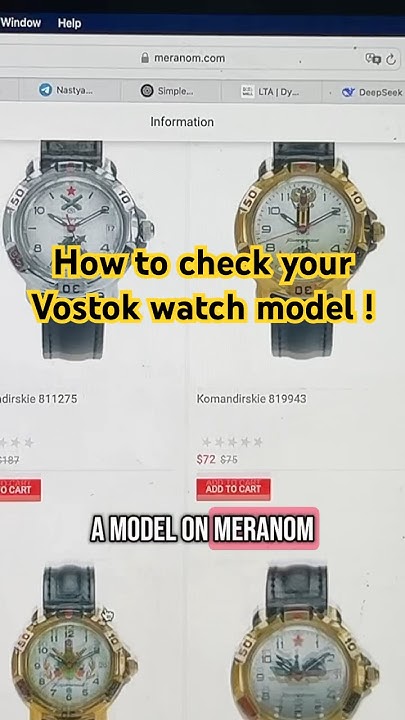 This is how you can check the model of your Vostok watch! #watchcollection - YouTube