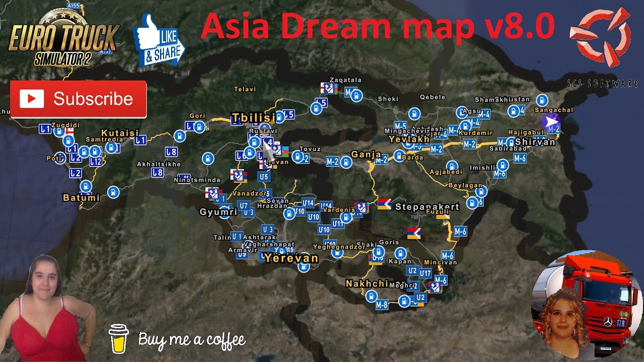 Euro Truck Simulator 2 (1.49) Asia Dream map v8.1.5 by Harits01 [1.49 ...