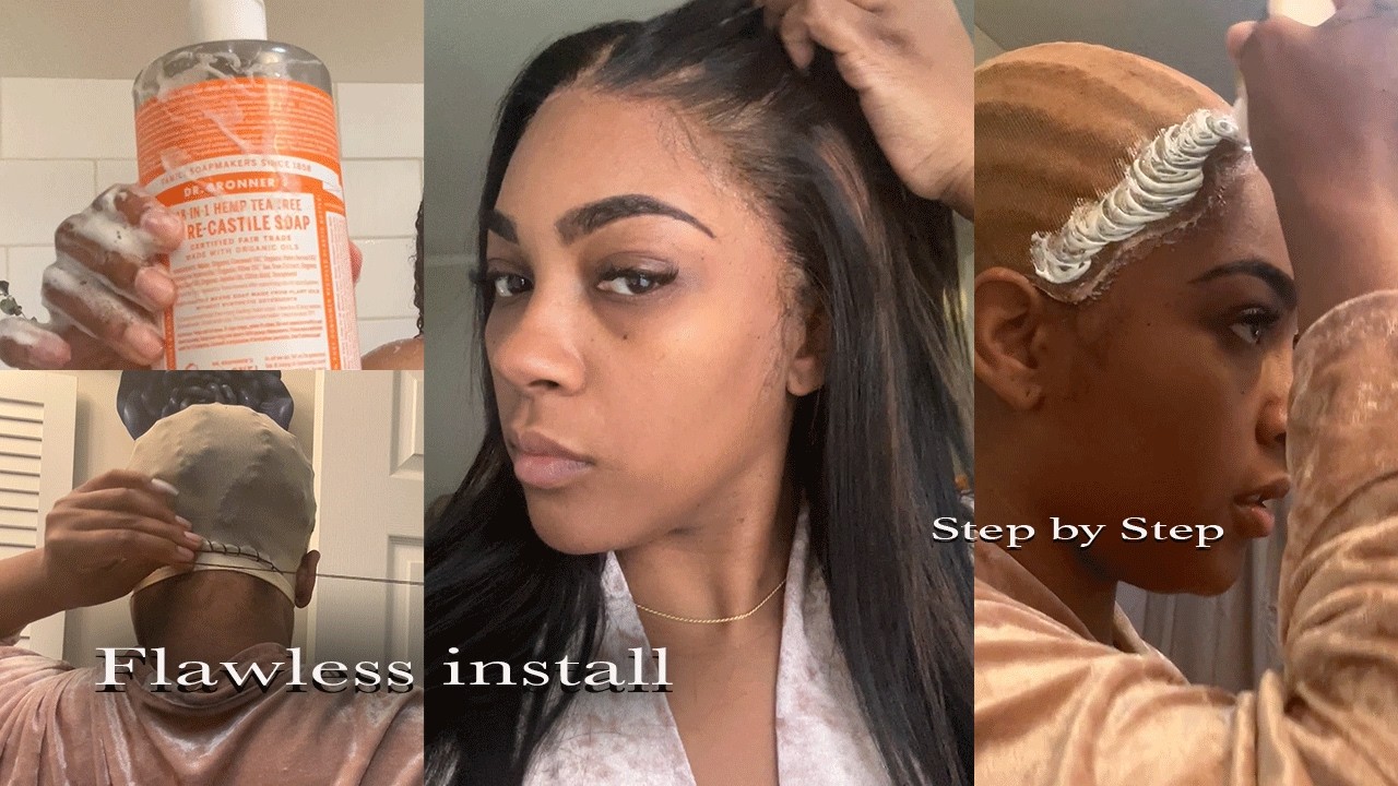 FLAWLESS FRONTAL WIG INSTALL | TUTORIAL FOR BEGINNERS | EASY + VERY DETAILED - YouTube