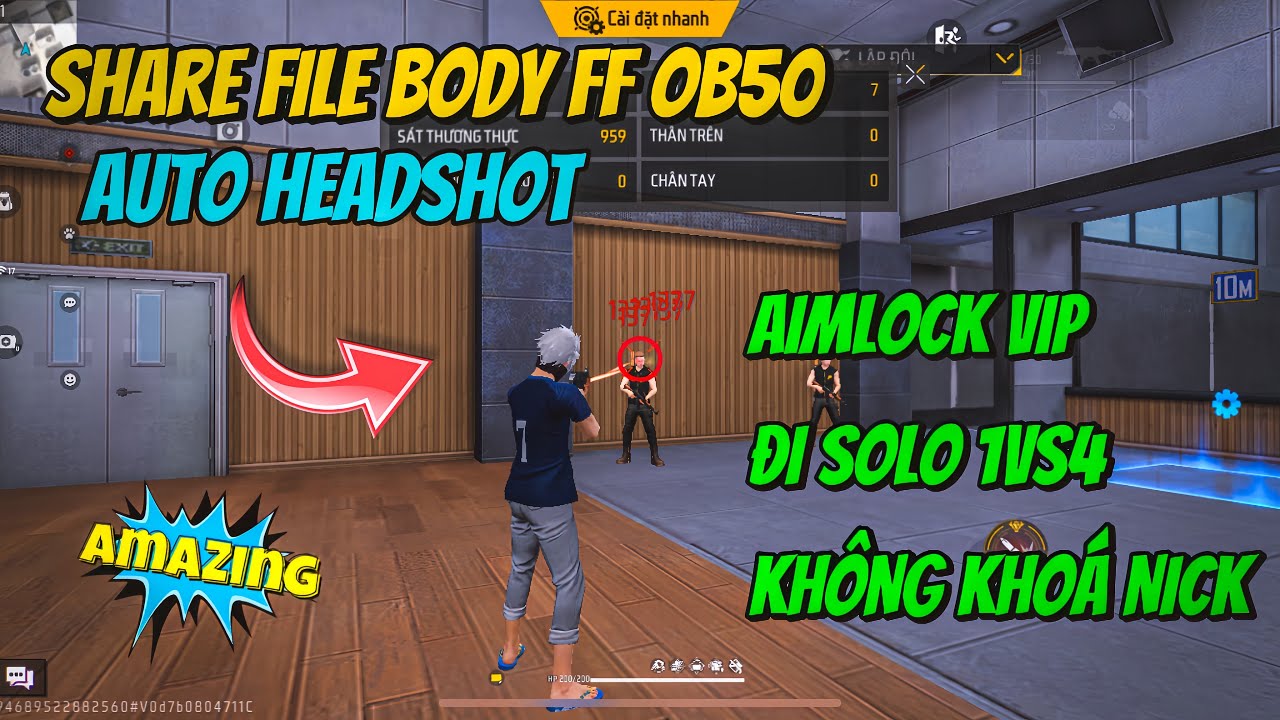 REG FF OB50, SHARE FILE AIM BODY ANTIBAN OB50, AUTO FULL ĐỎ, KHÔNG BAND ...