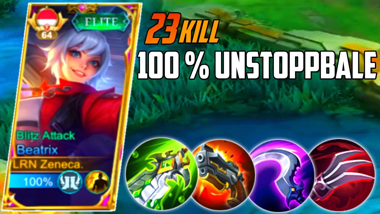Beatrix 100% Unstoppable 🔥 Damage | Build Beatrix Tersakit 2024 | Build ...