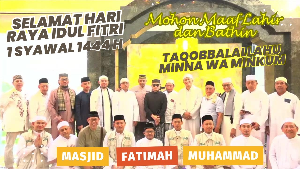 🔴 RANGKAIAN SHOLAT IDUL FITRI MASJID FATIMAH MUHAMMAD Taqobbalallahu ...