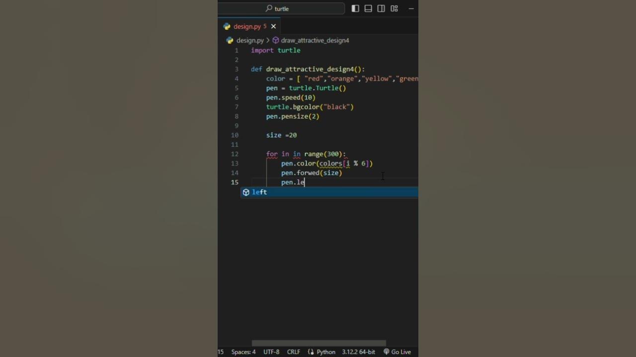 Python Turtle Design Coding Programming Python Turtle Design Youtube