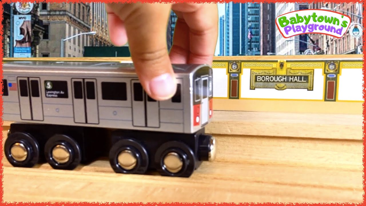 NYC Subway Train Toys Riding in Stations - YouTube