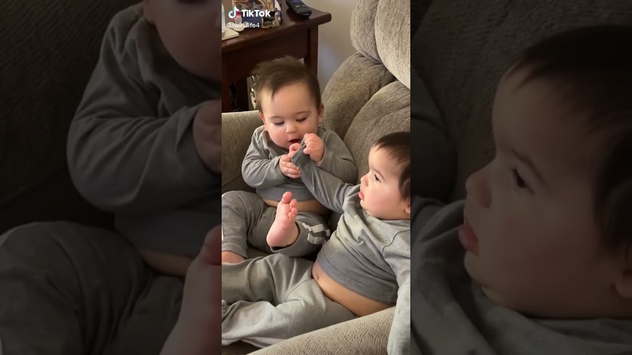 baby twins play so beautiful - YouTube