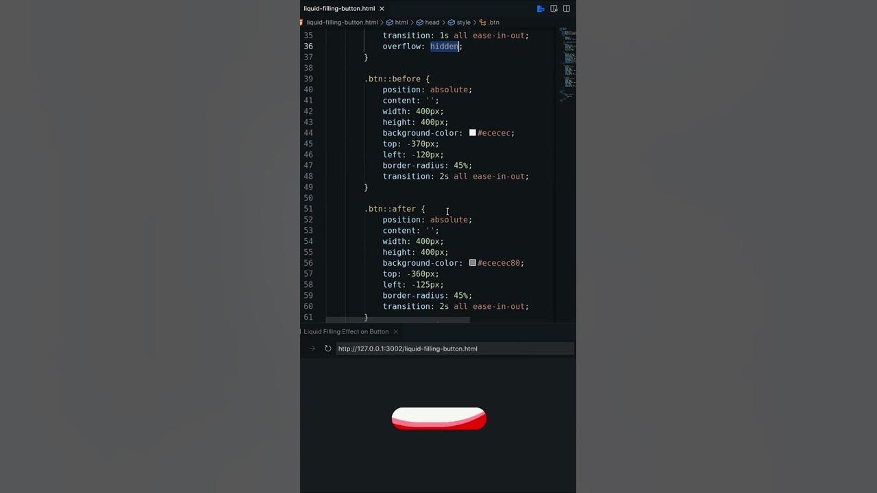 How To Create Liquid Animation On Button Using Html Css Only Geekboots Youtube