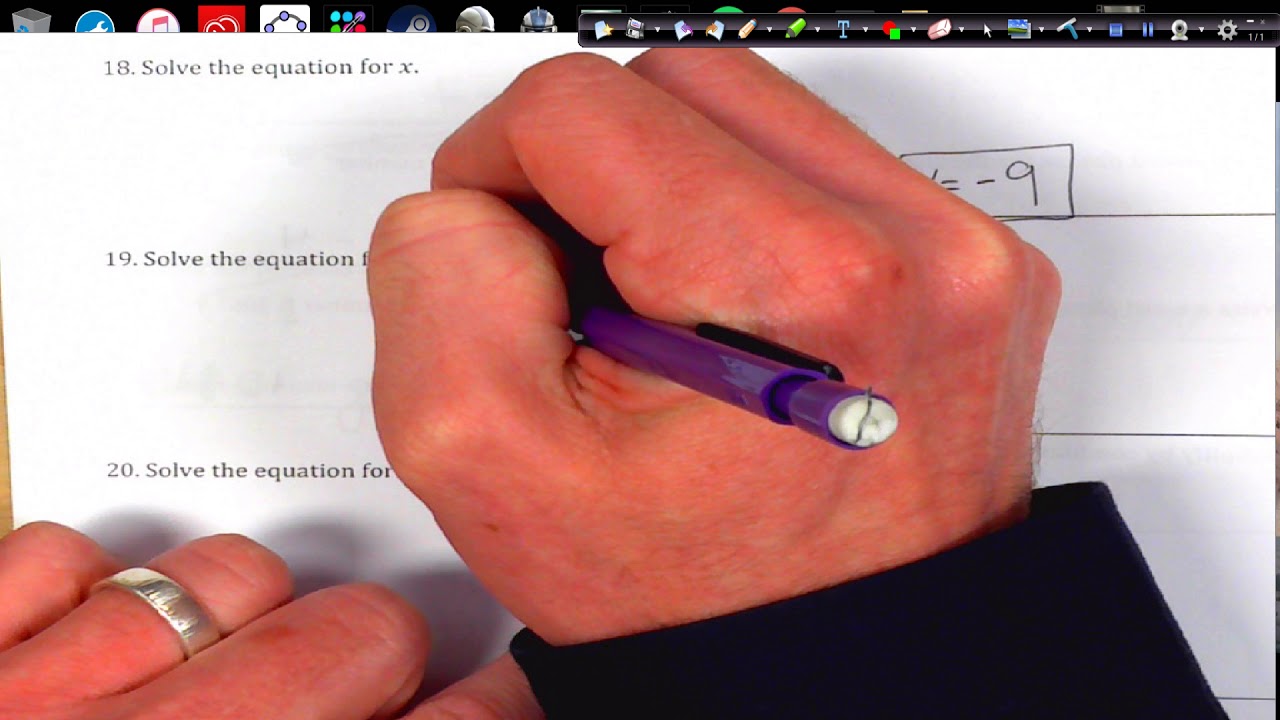 Alg 1 Fall Final Study Guide Part 1 - YouTube