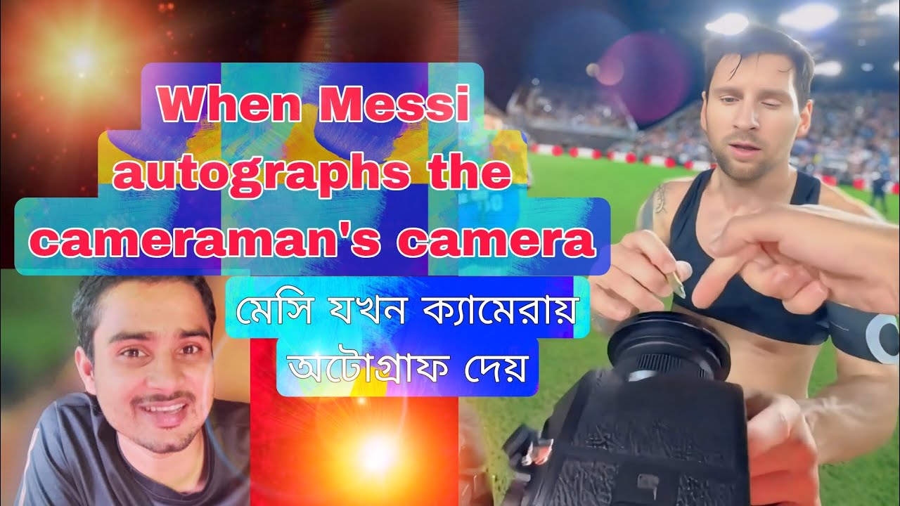When Messi autographs the cameraman's camera 😱 - YouTube