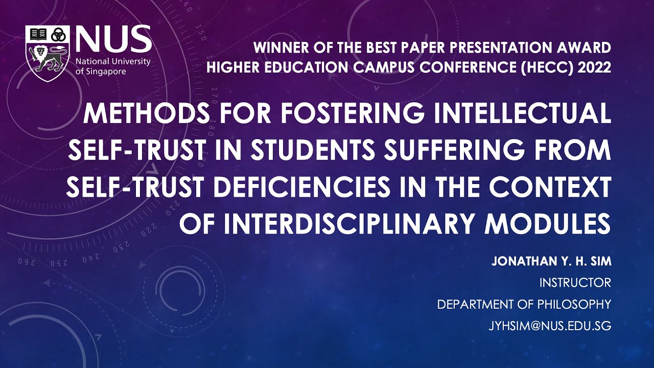 Methods for Fostering Intellectual Self-Trust in Students - YouTube