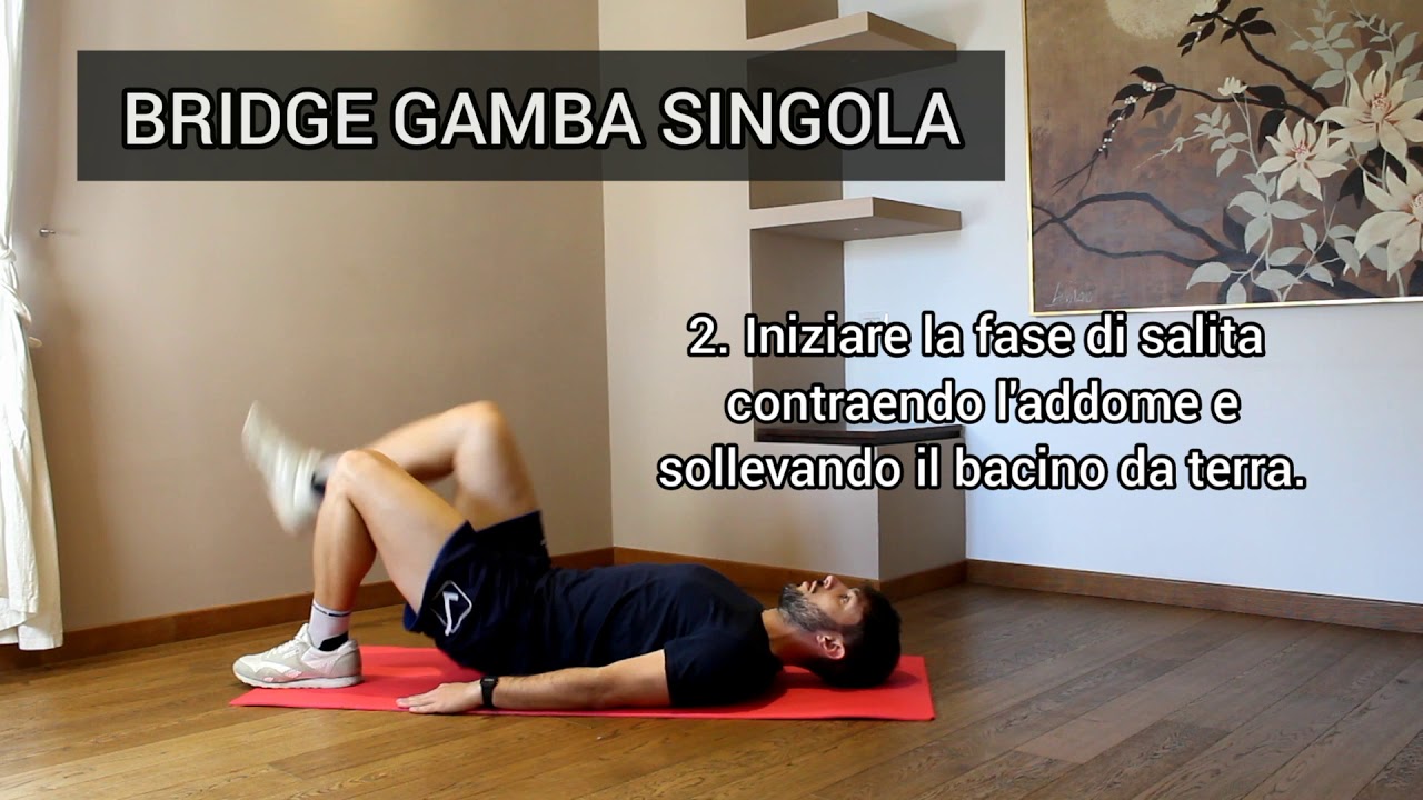COME FARE IL BRIDGE GAMBA SINGOLA - HOME FITNESS - YouTube