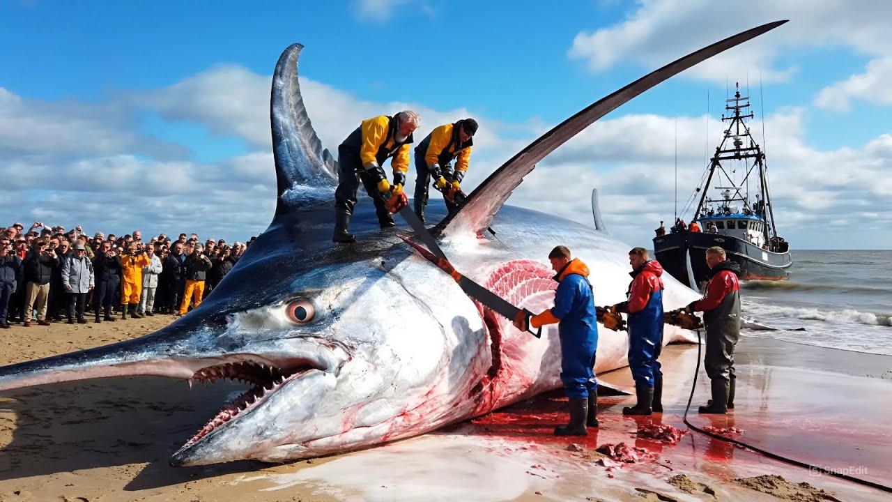 How Fishermen Hunt 100 Giant Swordfish in 24 Hours – Deep-Sea Longline ...