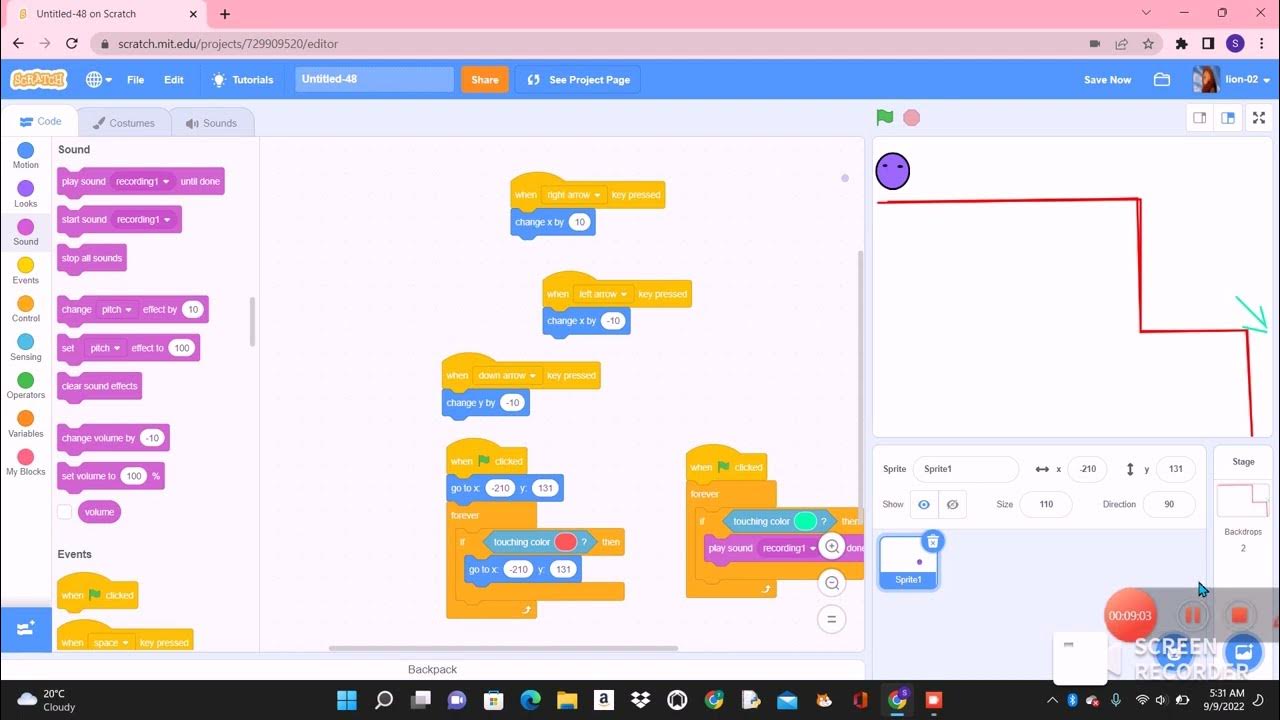 How to make maze game on scratch - YouTube