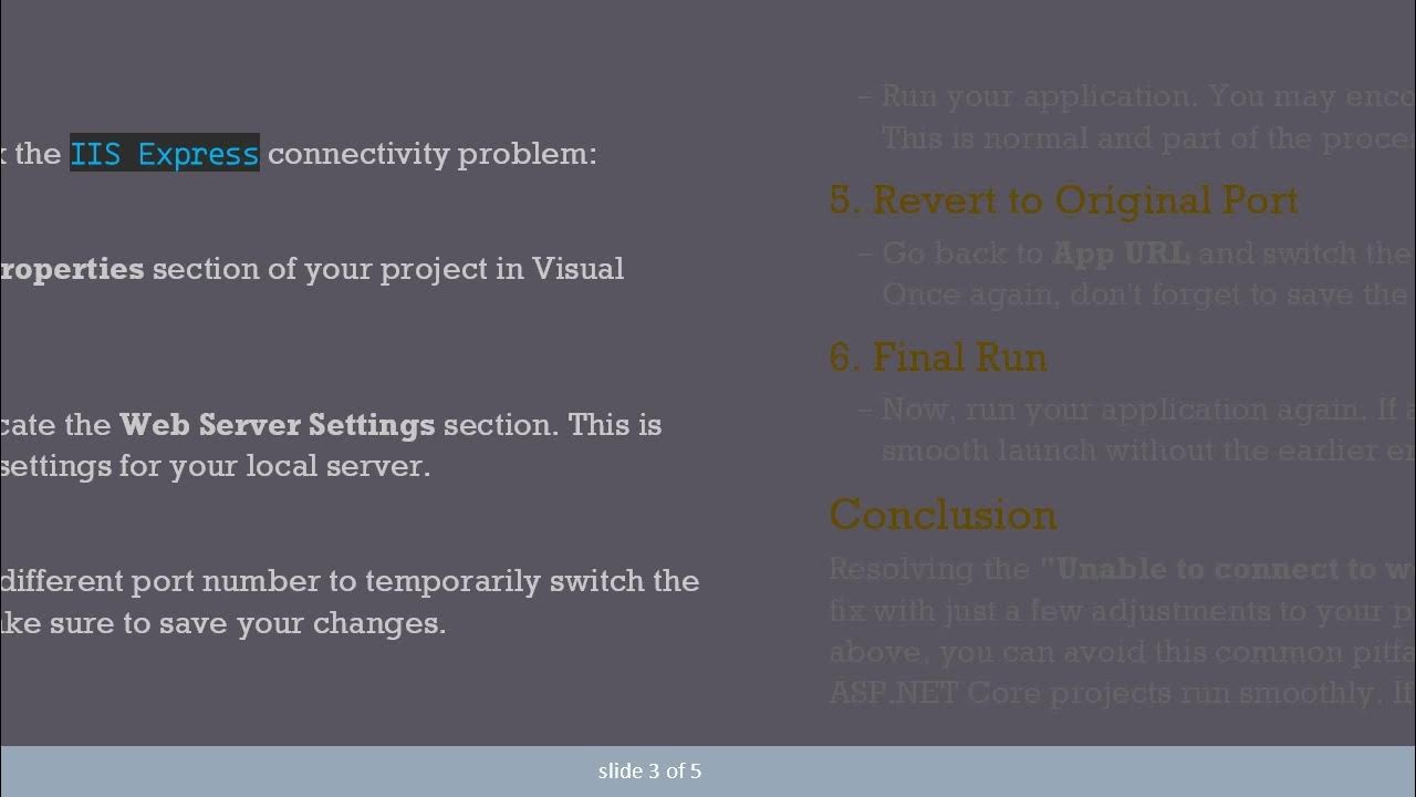 How to Fix the Unable to Connect to Web Server 'IIS Express' Error in Visual Studio 2019 - YouTube