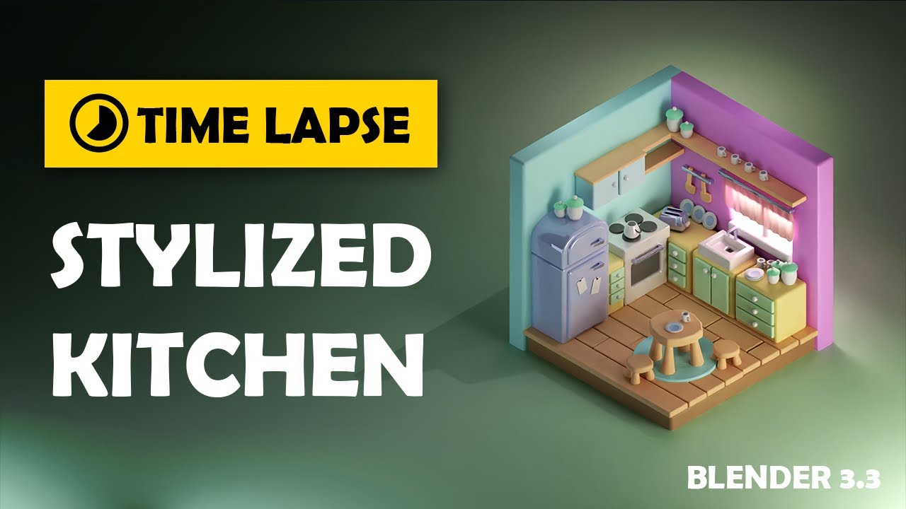 Blender Modeling Timelapse - Kitchen - YouTube