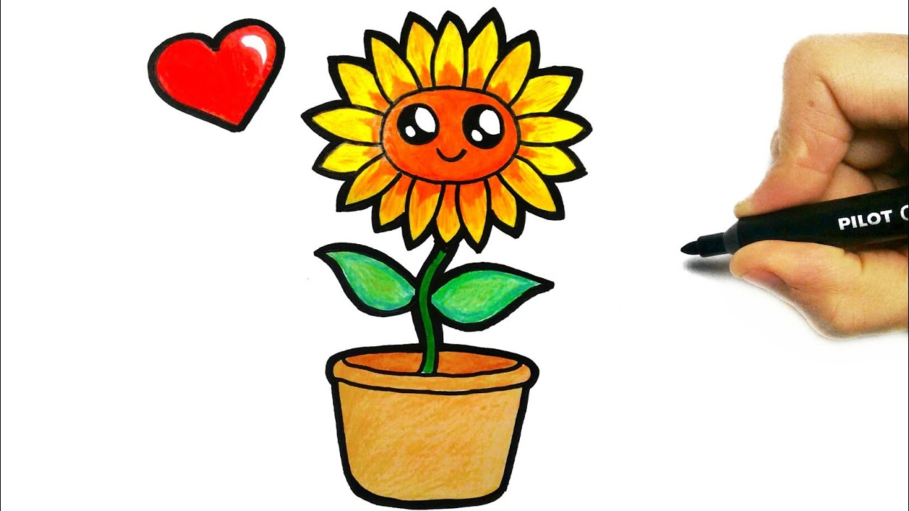 HOW TO DRAW A FLOWER - COMO DESENHAR UMA FLOR - YouTube