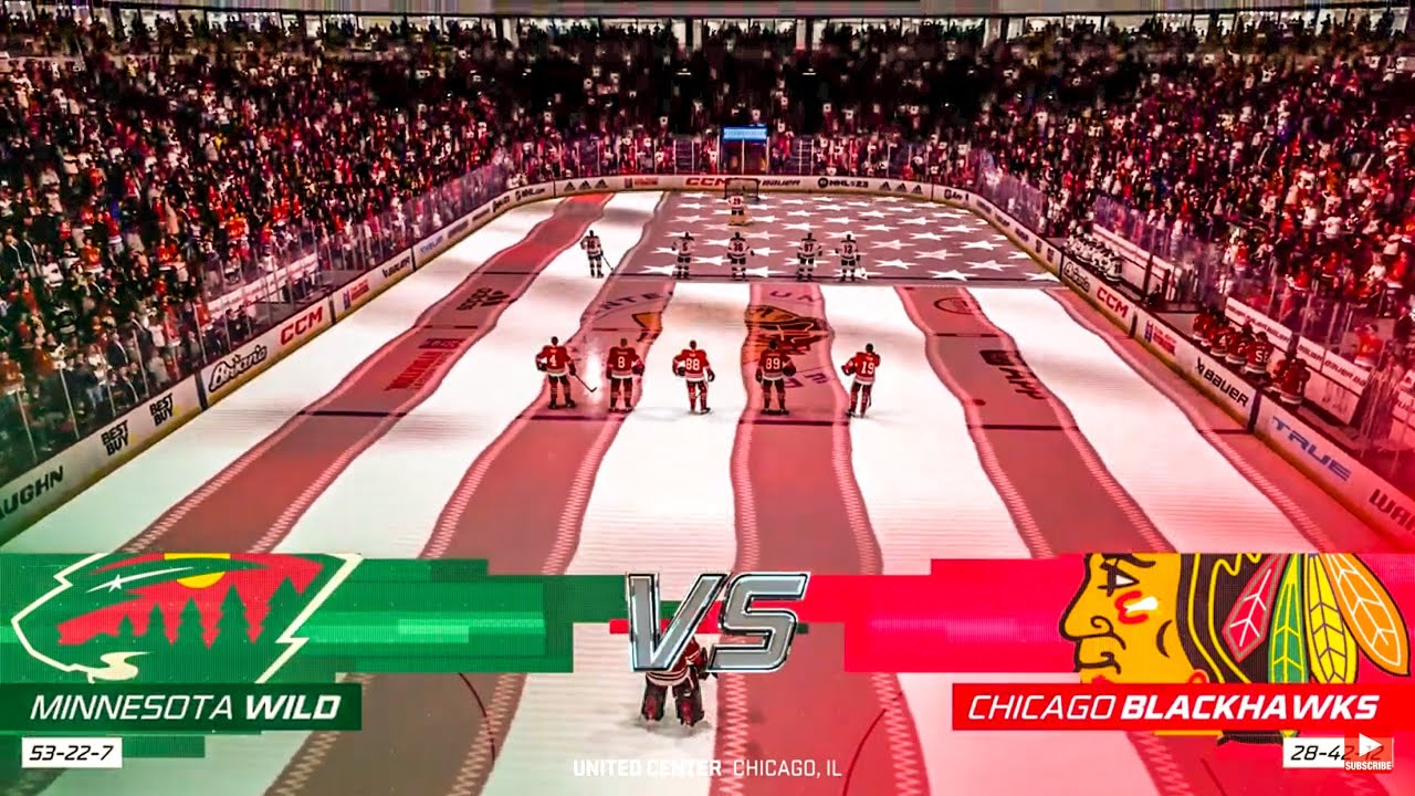 Minnesota Wild vs Chicago Blackhawks 4/10/2023 NHL 23 Gameplay - YouTube