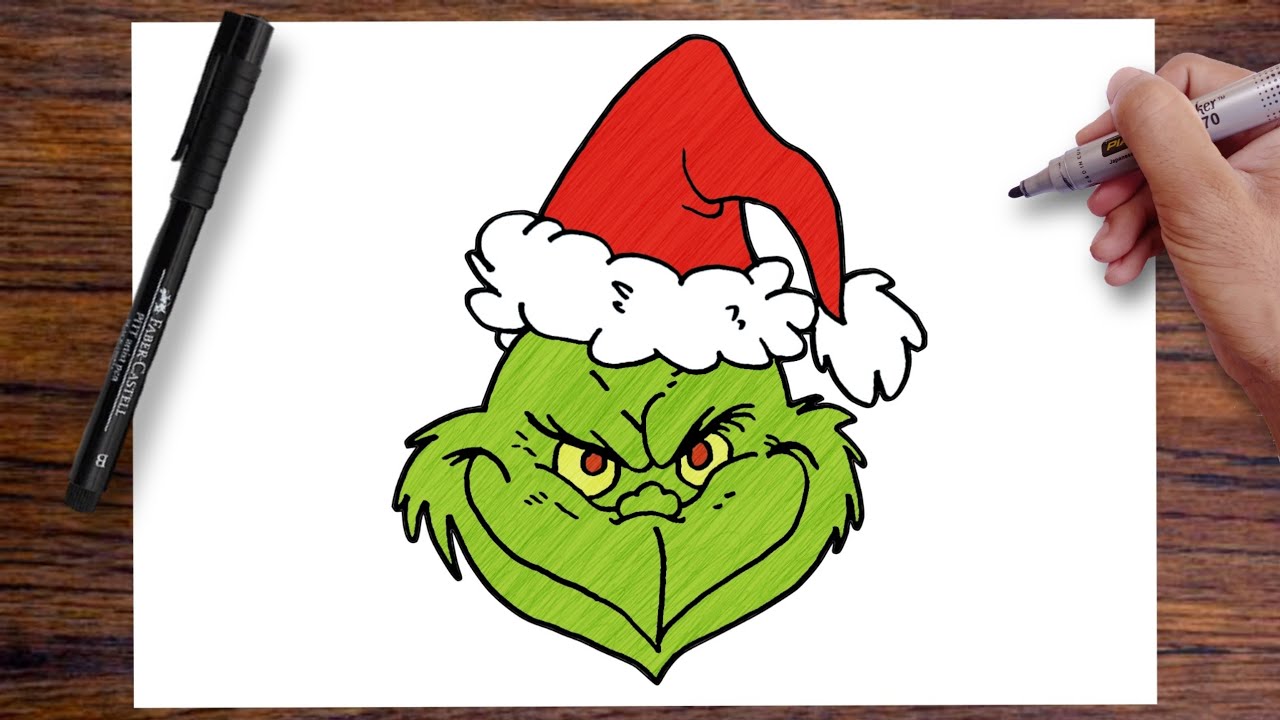 How to draw GRINCH easy step by step drawing tutorial - YouTube
