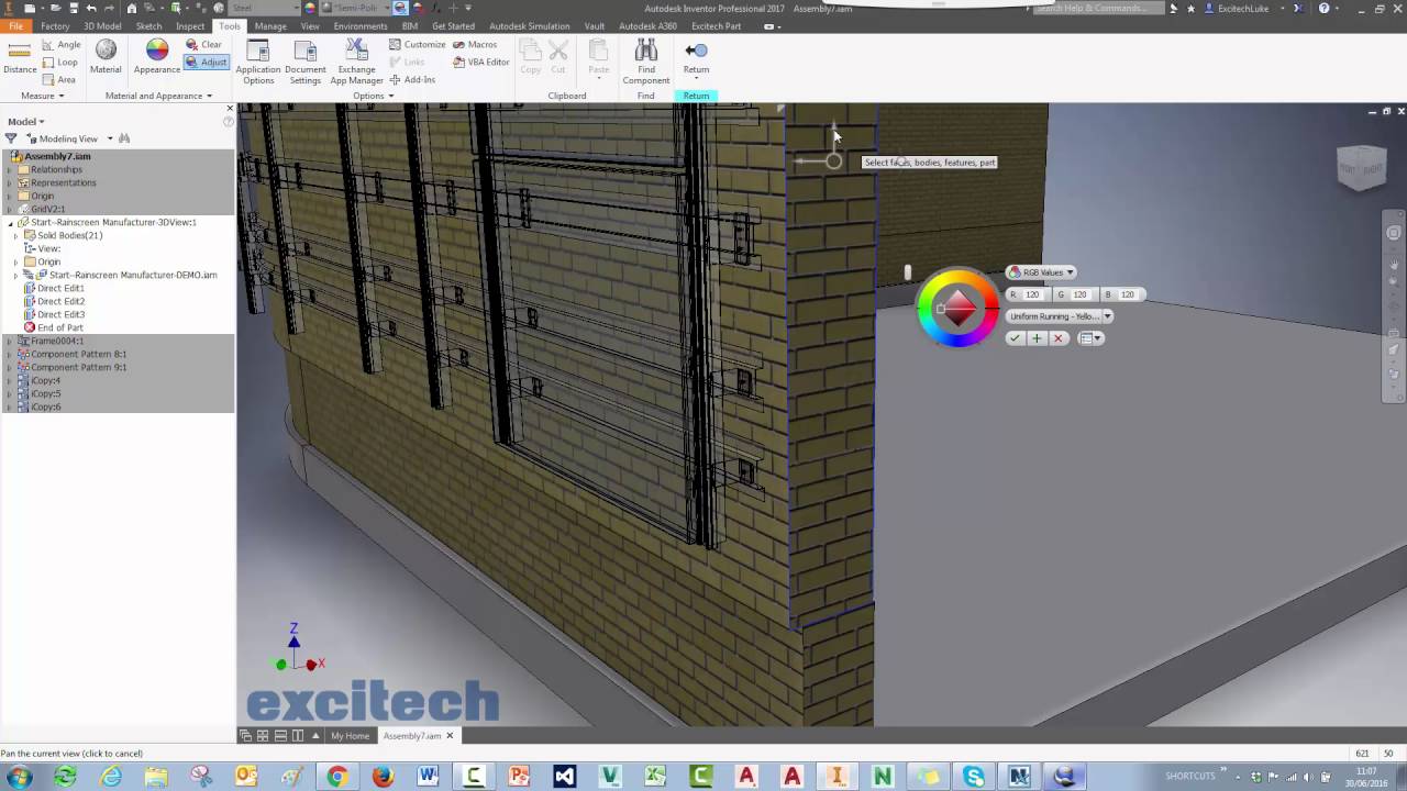 Autodesk Inventor 2017 - Translate Appearance Texture - YouTube