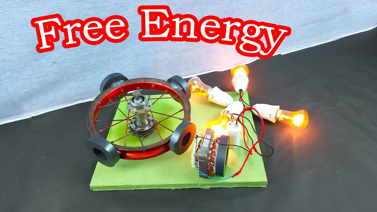 How to produce Free Energy using Cycle wheel and permanent magnet ...
