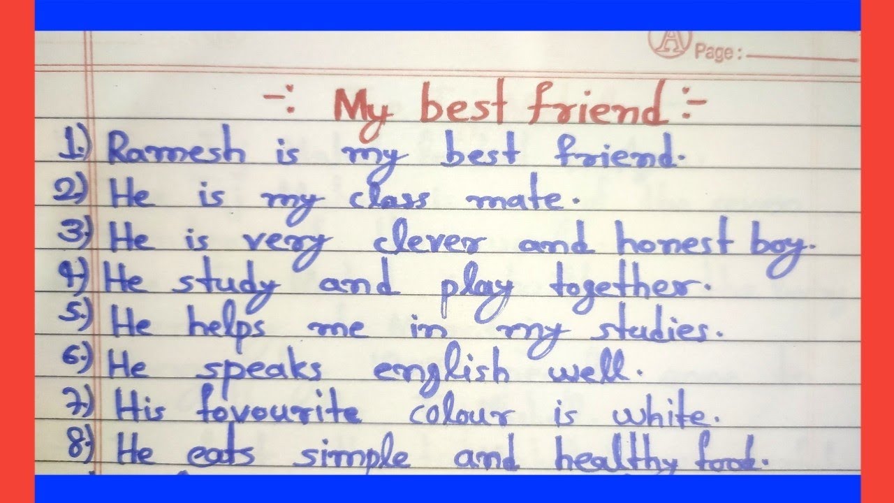 My best friend | 10 easy lines on my best friend | my best friend par ...