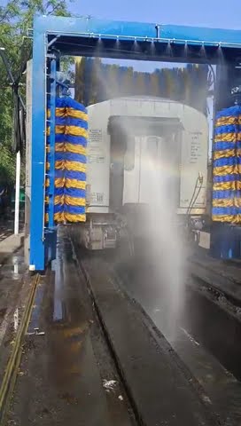 Automatic Gantry Type Coach Wash System - YouTube