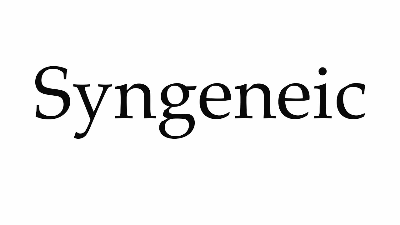 How to Pronounce Syngeneic - YouTube