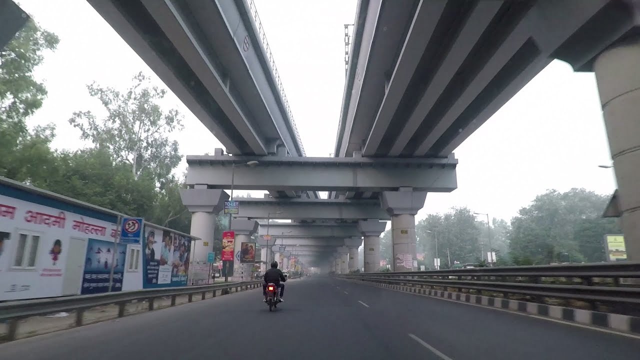 Driving on Mehrauli-Gurgaon Road (Sultanpur to DLF Cyber City) - India ...