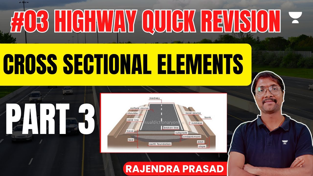 #03 Highway Quick Revision | Cross Sectional Elements - 3 | Rajendra Prasad - YouTube