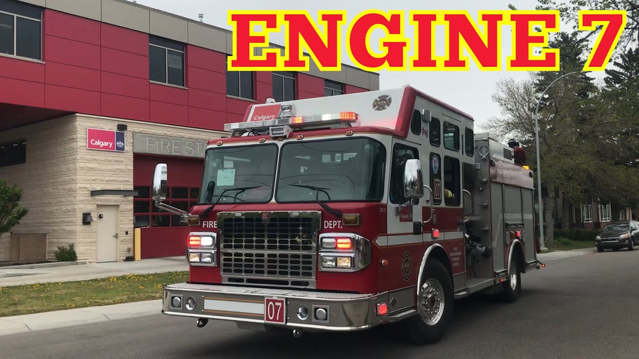 **FIRE ALARMS/FLAMES FLAG** Calgary Engine 7 Responding HOT | CFD - YouTube