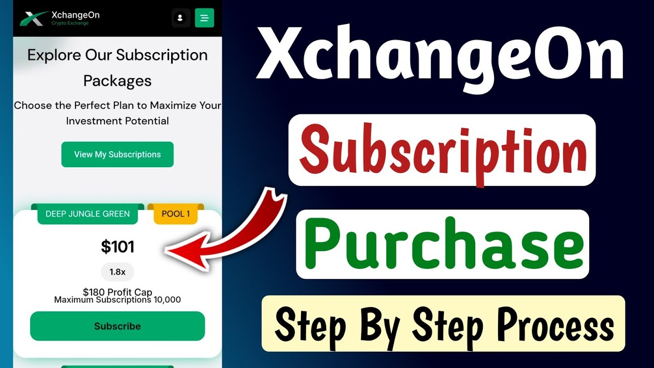 Xchangeon Subscription Purchase ! Xchangeon Deposit USDT & Subscription ...