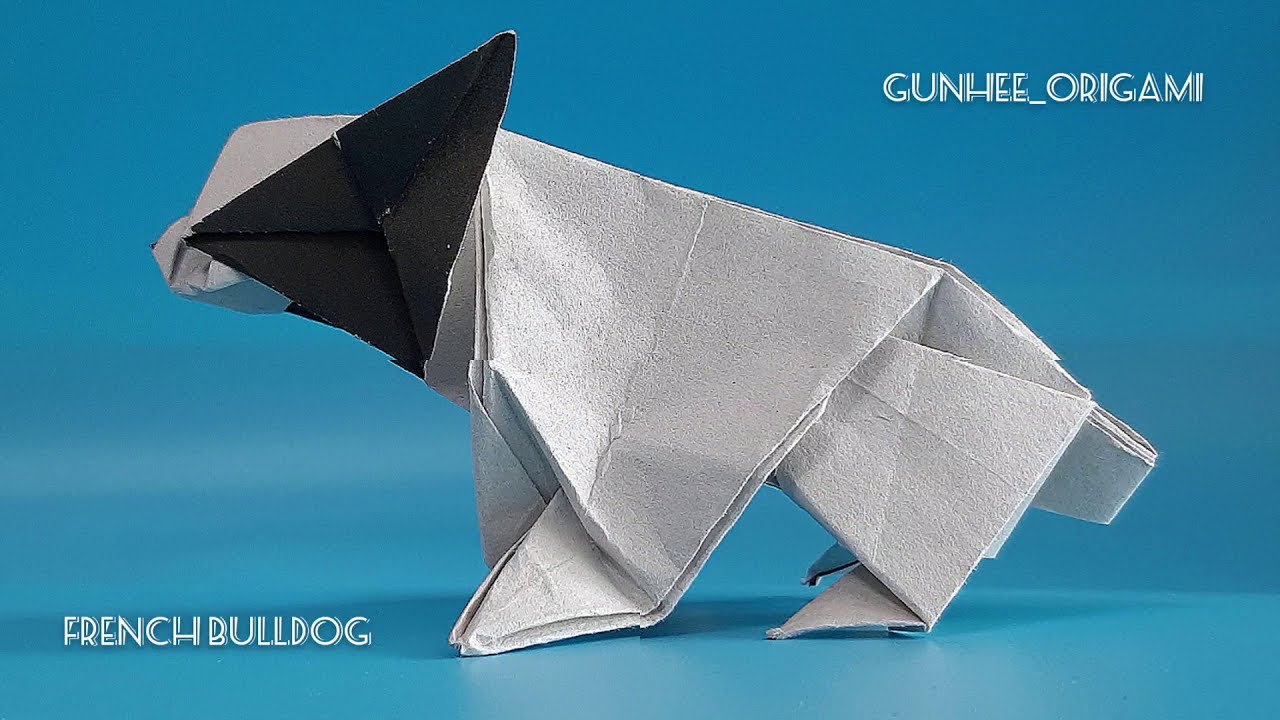 How to make Origami French Bulldog|DIY Arts and Crafts|Pet dogs - YouTube