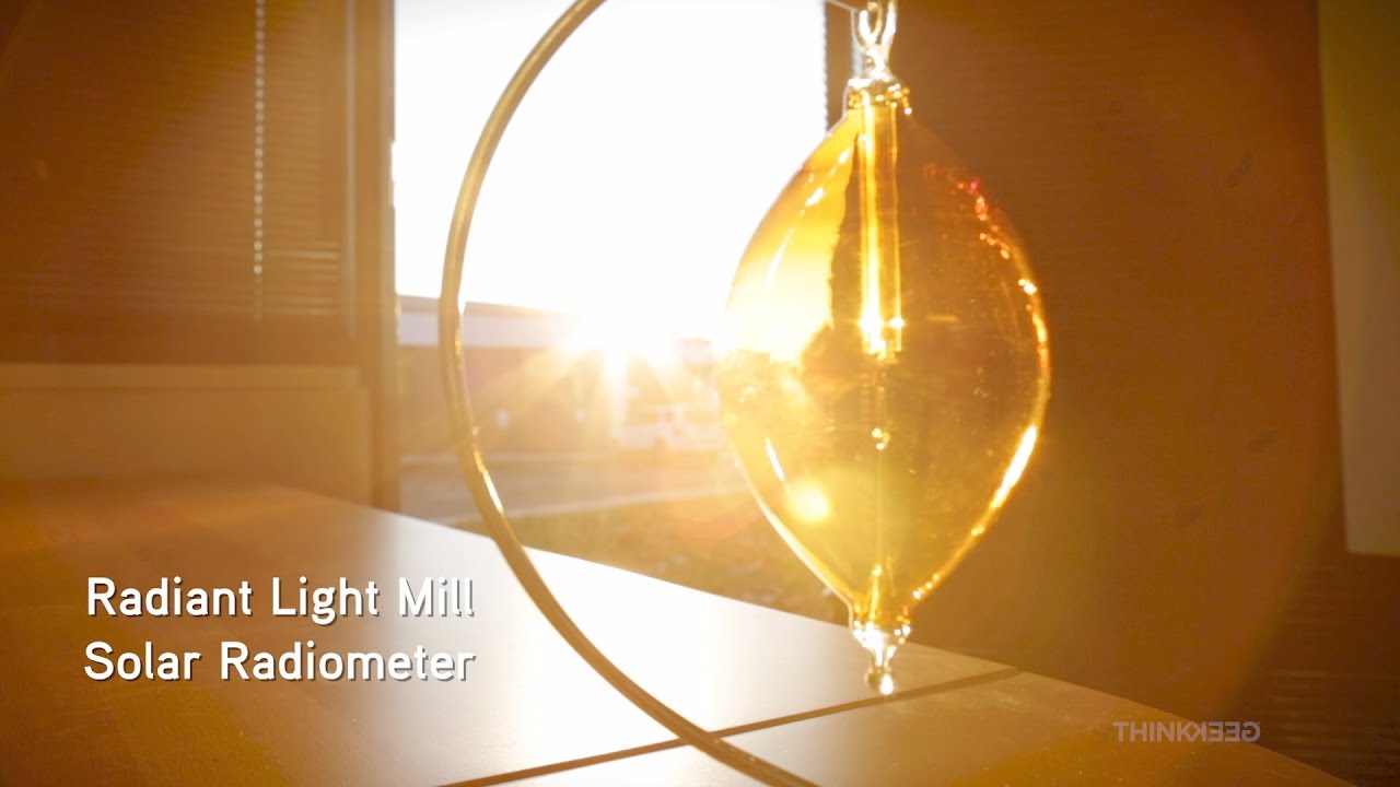 Radiant Light Mill - Solar Radiometer from ThinkGeek - YouTube