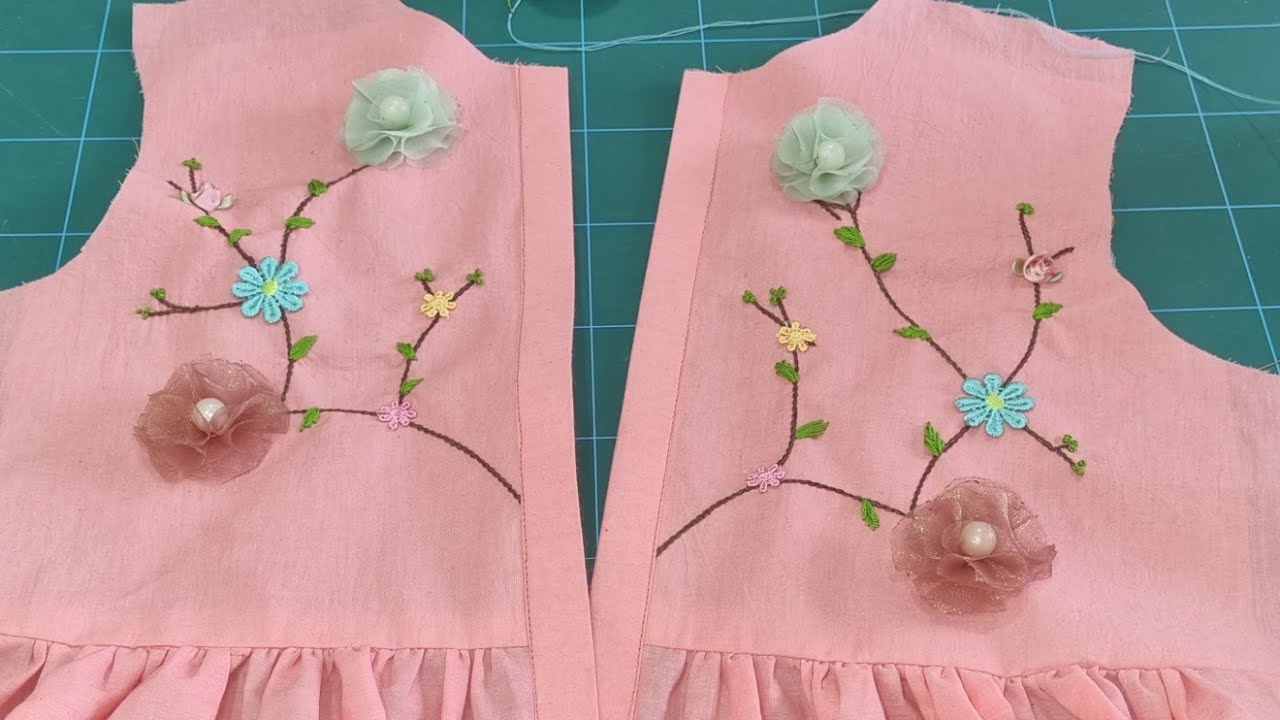 Latest Beautiful Hand Embroidery Frock Design for Girls - YouTube