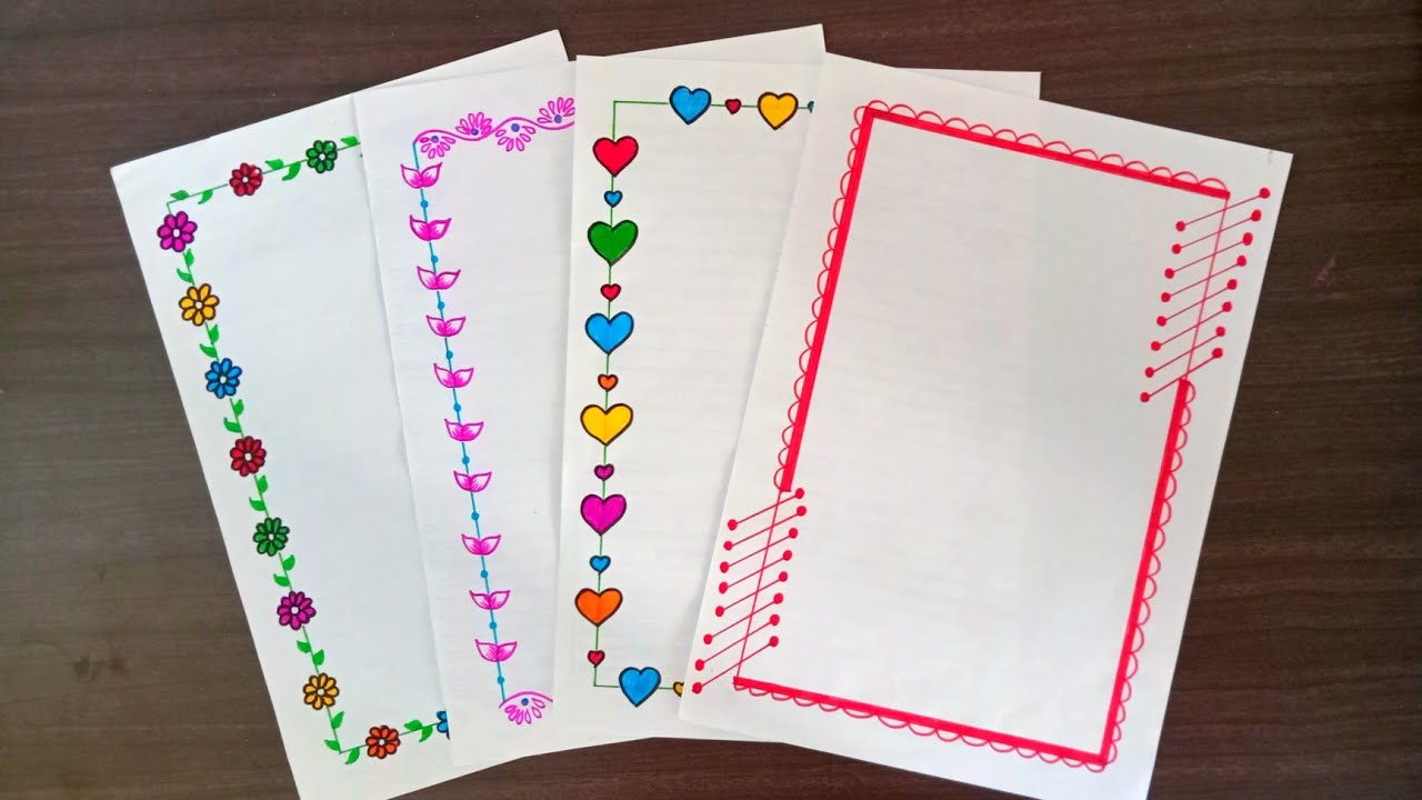 DIY A4 Size Paper Border Design Border Design Divyani, 60% OFF