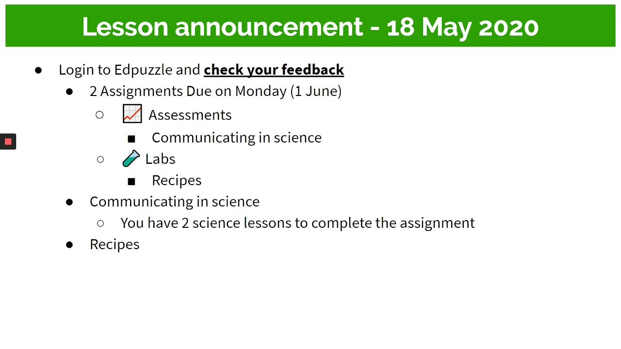 Lesson announcement - 18 May 2020 - Grade 7 - YouTube