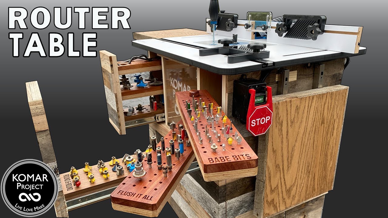 Ultimate Router Table with Swing Out Bit Storage /// Plans Available ...
