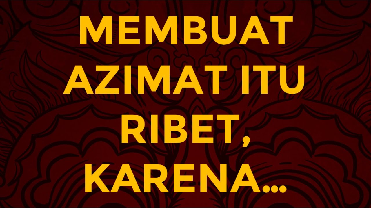 3. MEMBUAT AZIMAT ITU RIBET, KARENA.. - YouTube