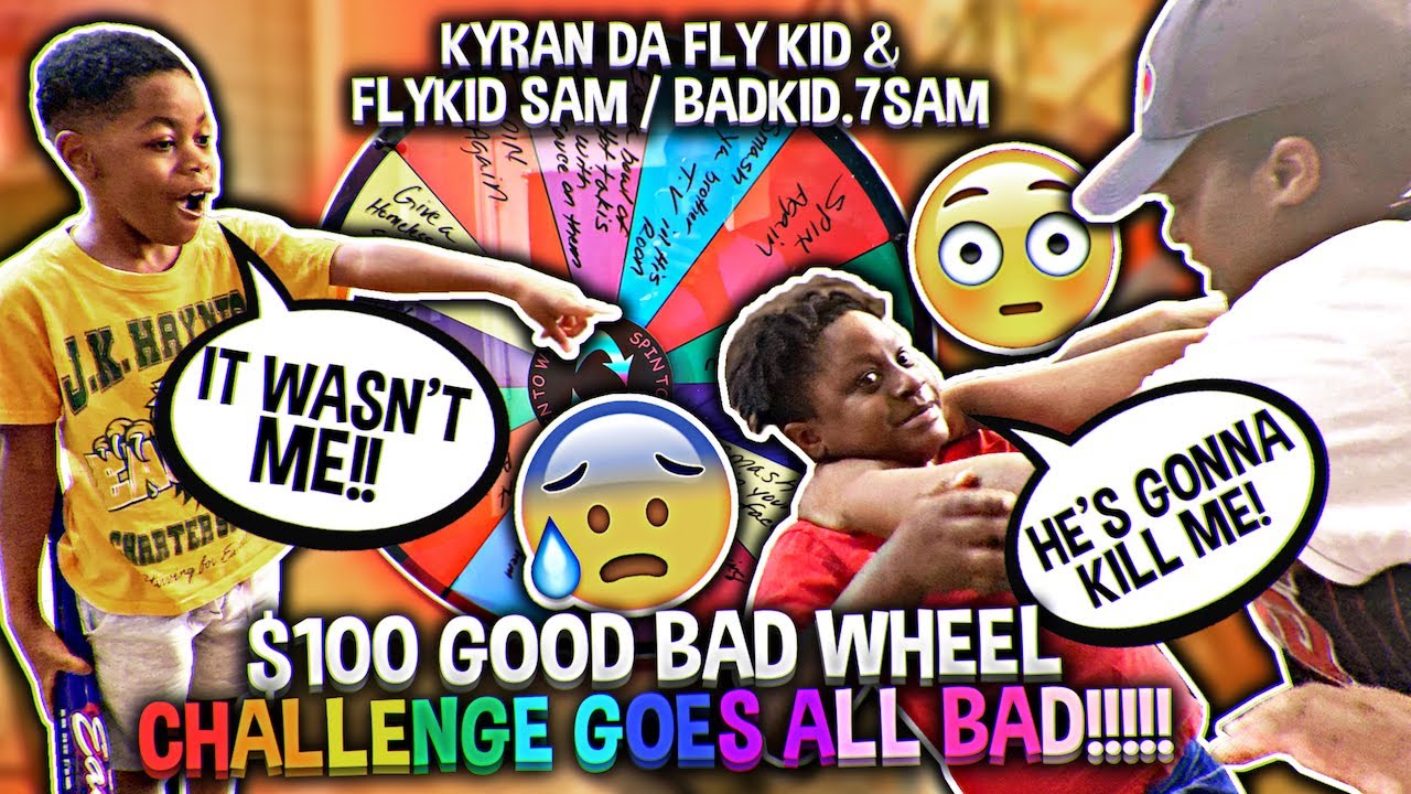 100$ Good Bad Wheel Challenge with (Kyran.da.FlyKid & FlyKid.Sam) ends ...