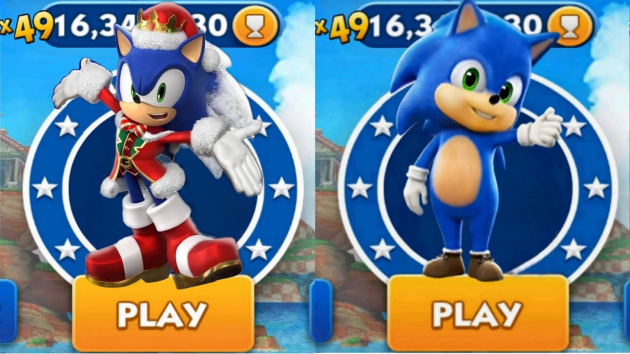 Sonic Dash - Snowdrift Sonic VS Baby Sonic _ Movie Sonic vs All Bosses ...