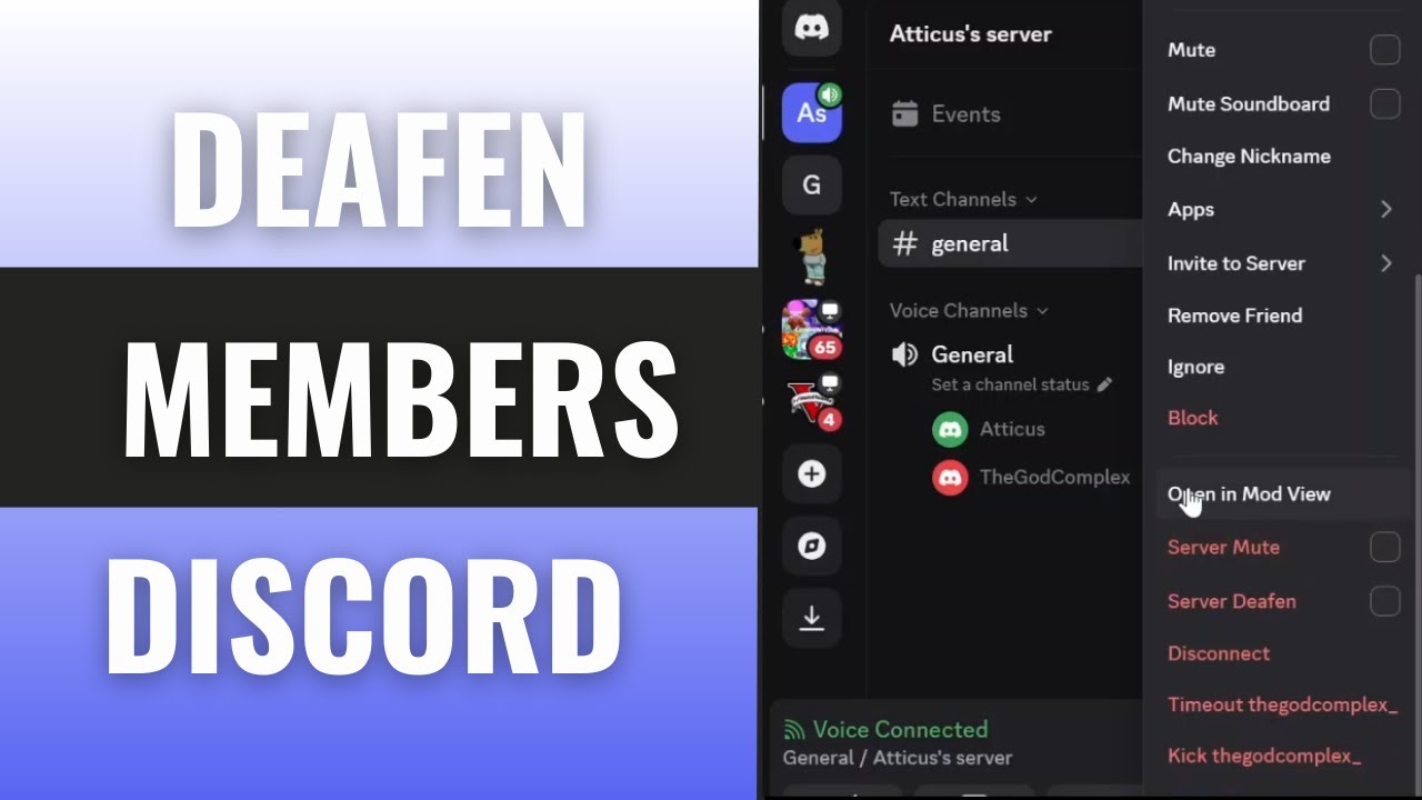 How to Deafen Members in Discord - YouTube